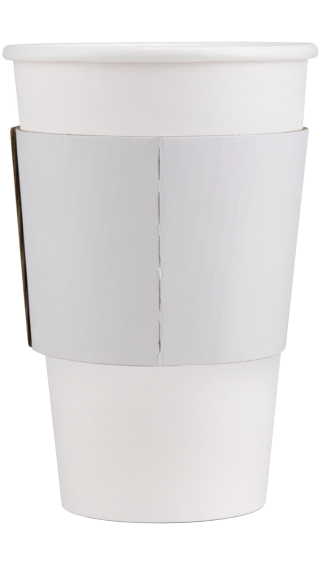 White Corrugated Coffee Sleeves - Radix Branding Solutions