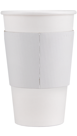White Corrugated Coffee Sleeves - Radix Branding Solutions