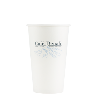 16oz Custom Printed White Paper Cold Cup - Radix Branding Solutions