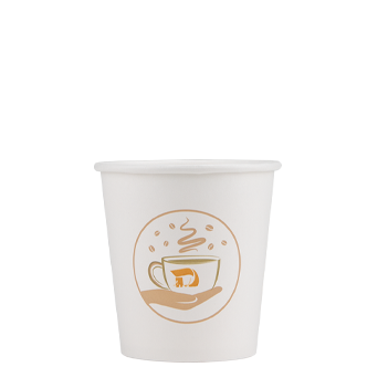 10oz Custom Printed White Paper Hot Cups - Radix Branding Solutions