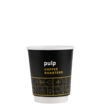 8oz Custom White Insulated Paper Hot Cups - Radix Branding Solutions