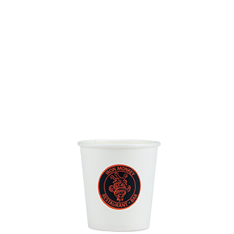 4oz Custom Printed White Paper Hot Cups - Radix Branding Solutions