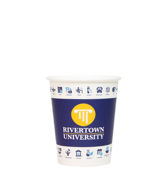 8oz Custom Printed White Paper Hot Cups - Radix Branding Solutions