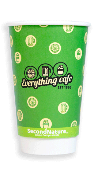 Custom Home Compostable 16oz Double Wall Hot Cup