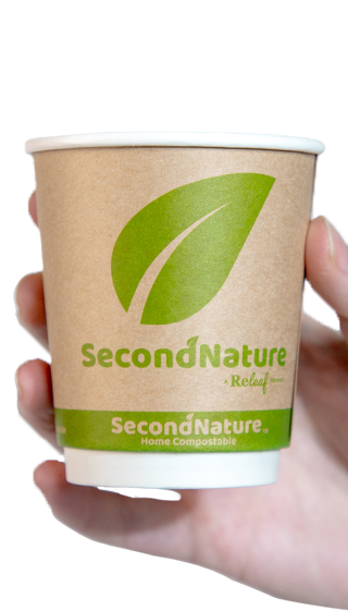 SecondNature™ Custom Compostable 8oz Double Wall Hot Cup