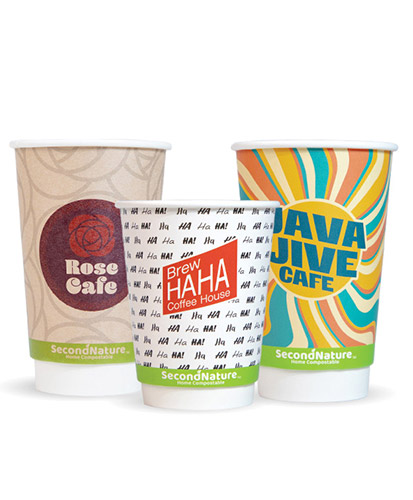 12oz Custom White Insulated Hot Cups - Radix Branding Solutions
